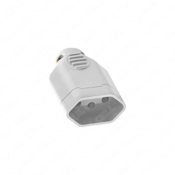 Plug Femea Tomada (2P + T) 10A/250V - Branco (1433) Ilumi - Camping ...