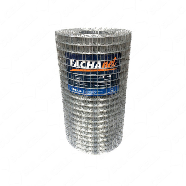Tela Soldada Reboco Fachanet Fio 1,24mm Malha 2,5 x 2,5cm - Rolo 25m x 50cm - Ferramentas ...