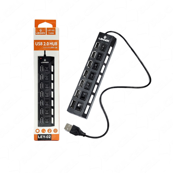 Adaptador Extensor Hub Usb 7 Portas Usb 2.0 Lehmox (LEY-02) - Hubs e Adaptadores - Cabos e ...