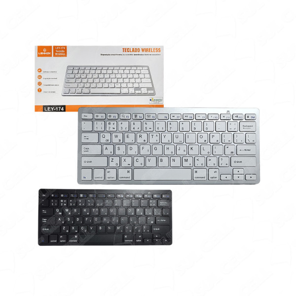 Mini Teclado sem Fio Bluetooth Lehmox (LEY-174) - Teclados - Informática Mini Teclado sem Fio Bluetooth Lehmox (LEY-174) - Teclados - Informática